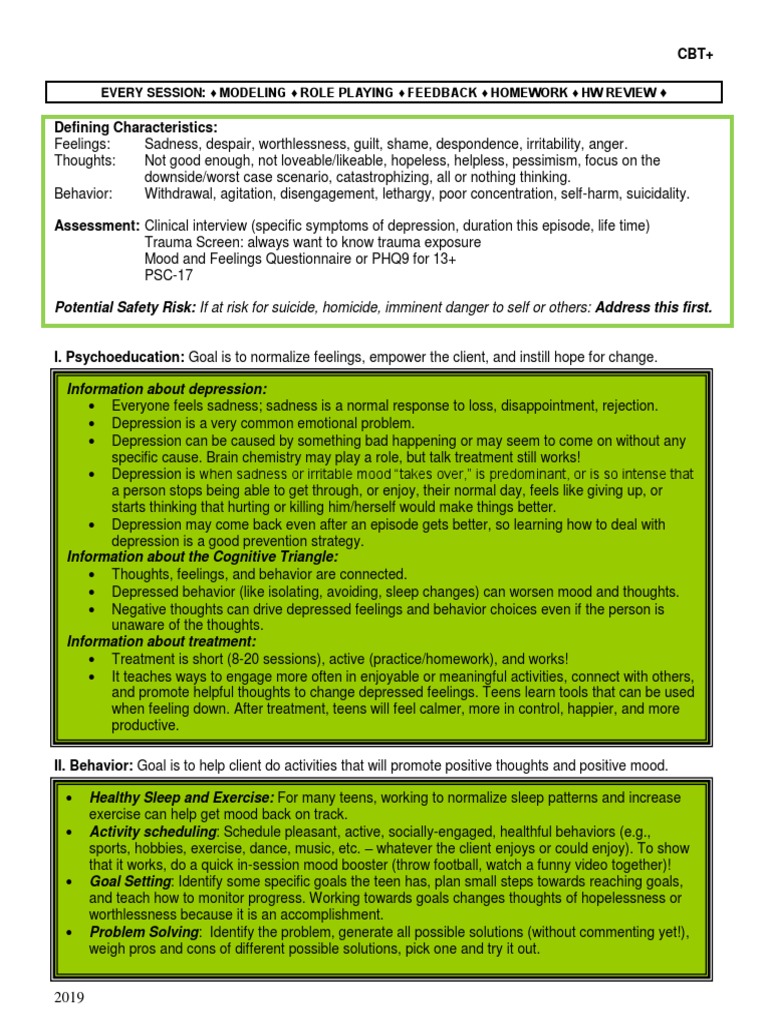 Depression Cheat Sheet | Download Free PDF | Major Depressive Disorder ...