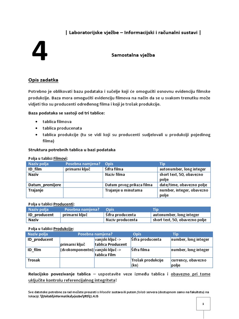 IS 4 Samostalna Vjezba | PDF