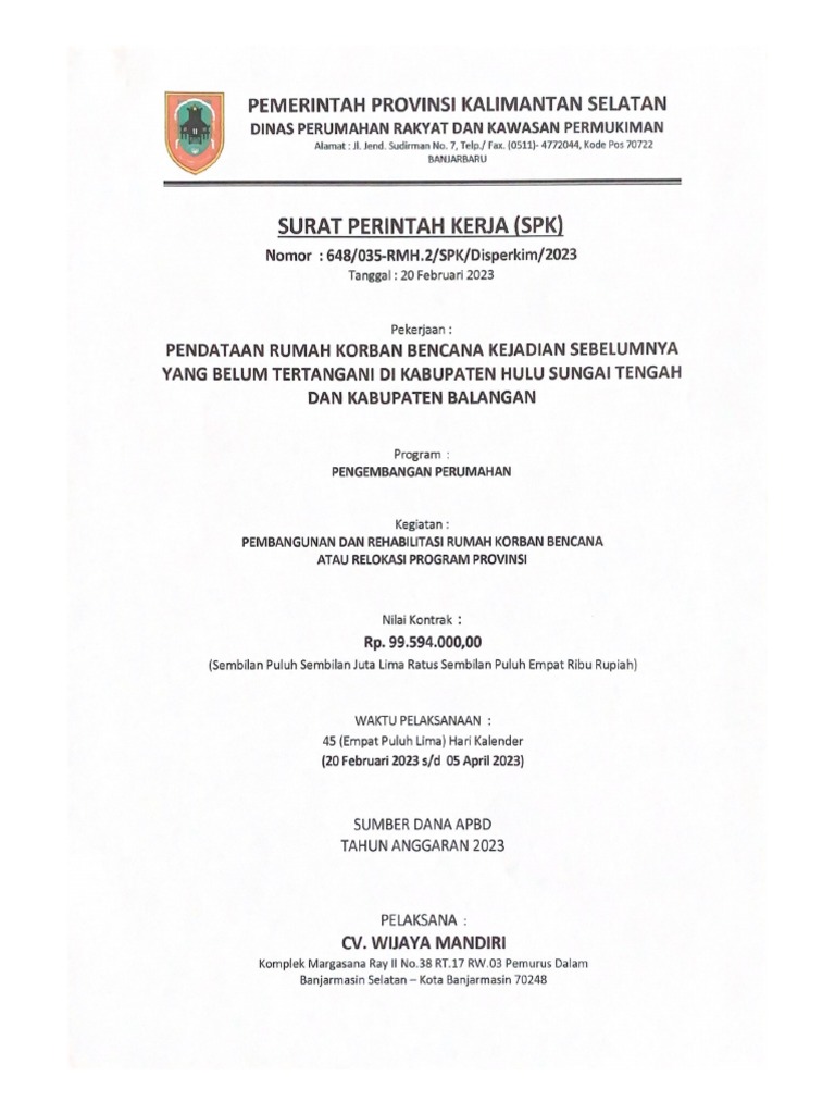 Pemerintah Provinsi Kalimantan Selatan-2 | PDF