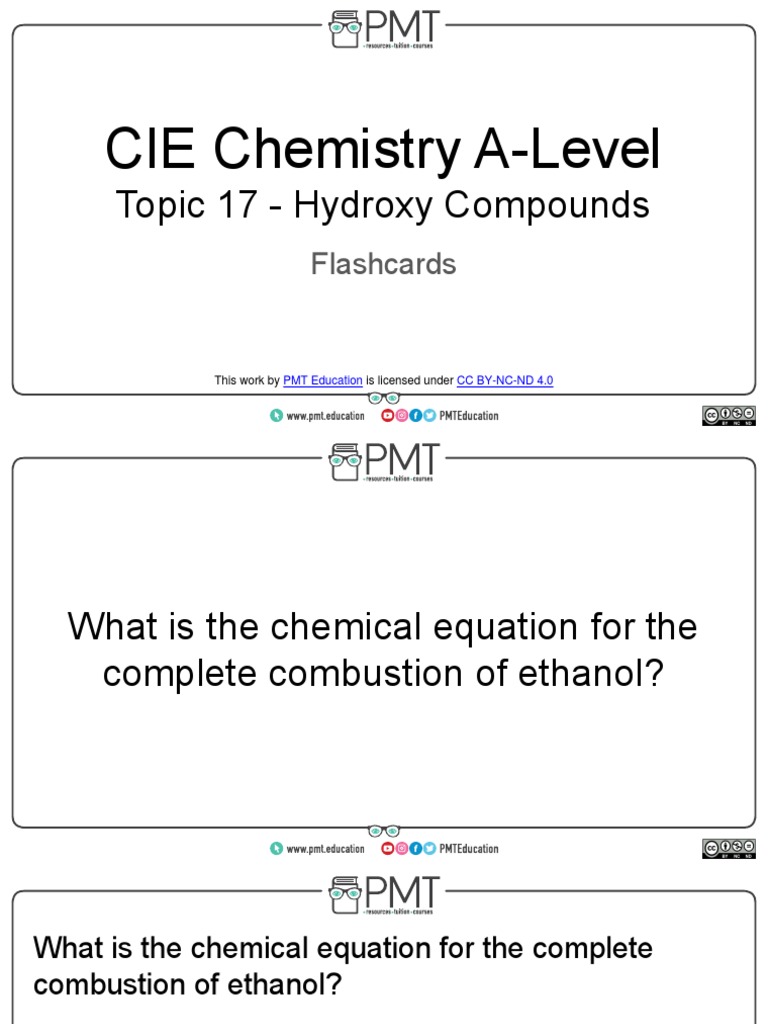Flashcards - Topic 17 Hydroxy Compounds - CIE Chemistry A-Level | PDF ...