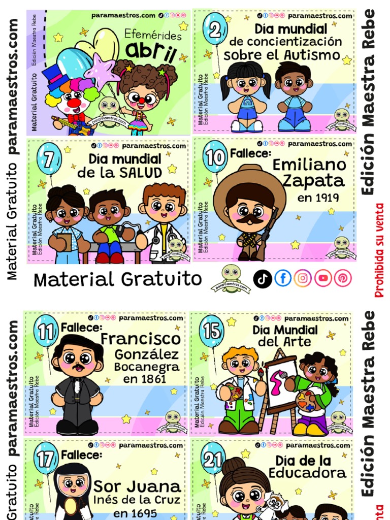 ?? Abril Efemérides Ilustradas | PDF