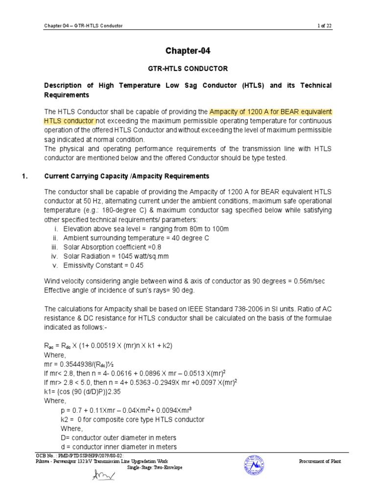 Chapter 4 GTR HTLS Conductor | PDF | Creep (Deformation) | Electrical ...