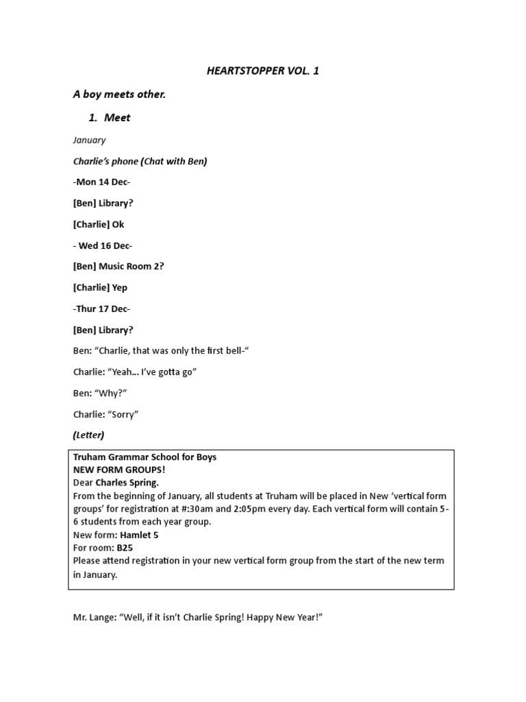 Heartstopper Vol. 1 | PDF
