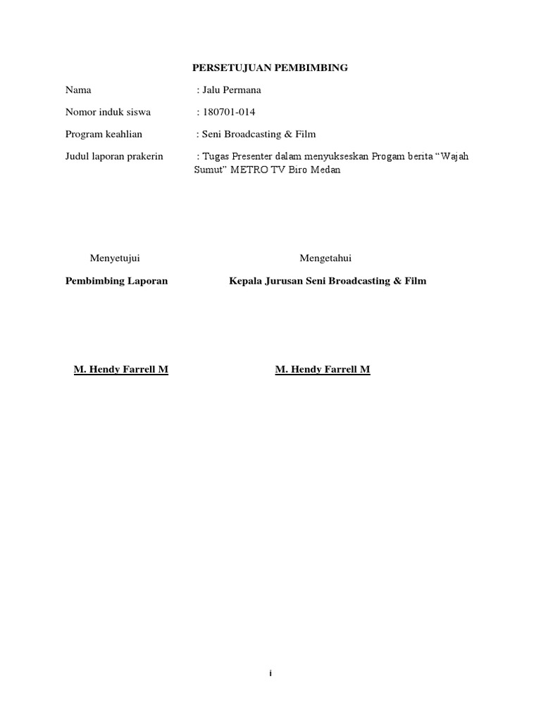 Kata Pengantar Laporan 1 Pdf