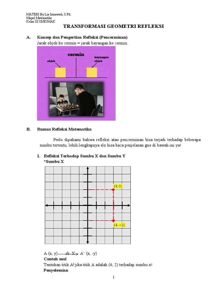 Transformasi Geometri Refleksi | PDF