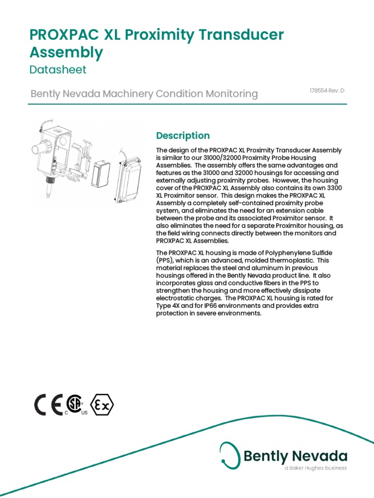 PROXPAC XL Proximity Transducer Assembly Datasheet - 178554 | PDF ...