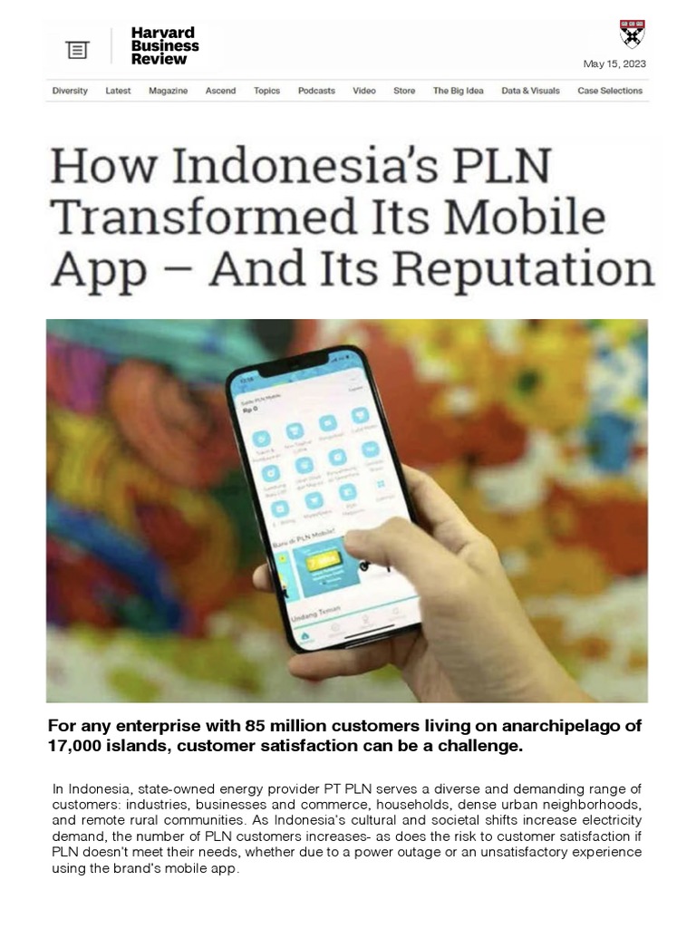 PLN-Harvard Business Review | PDF | Mobile App | Electric Vehicle