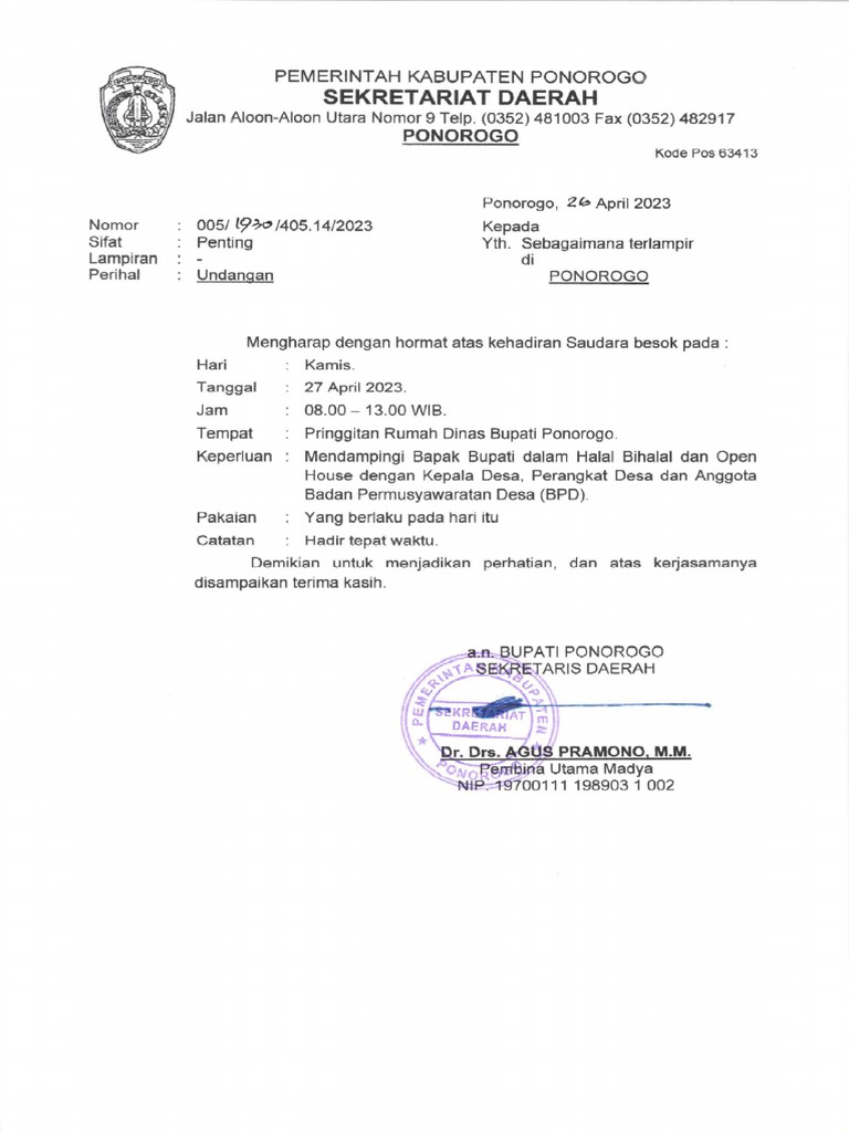 Undangan OPD | PDF