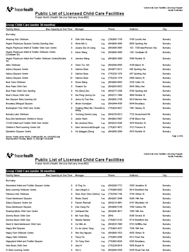 Group Child Care | PDF | Child Care | Social Institutions