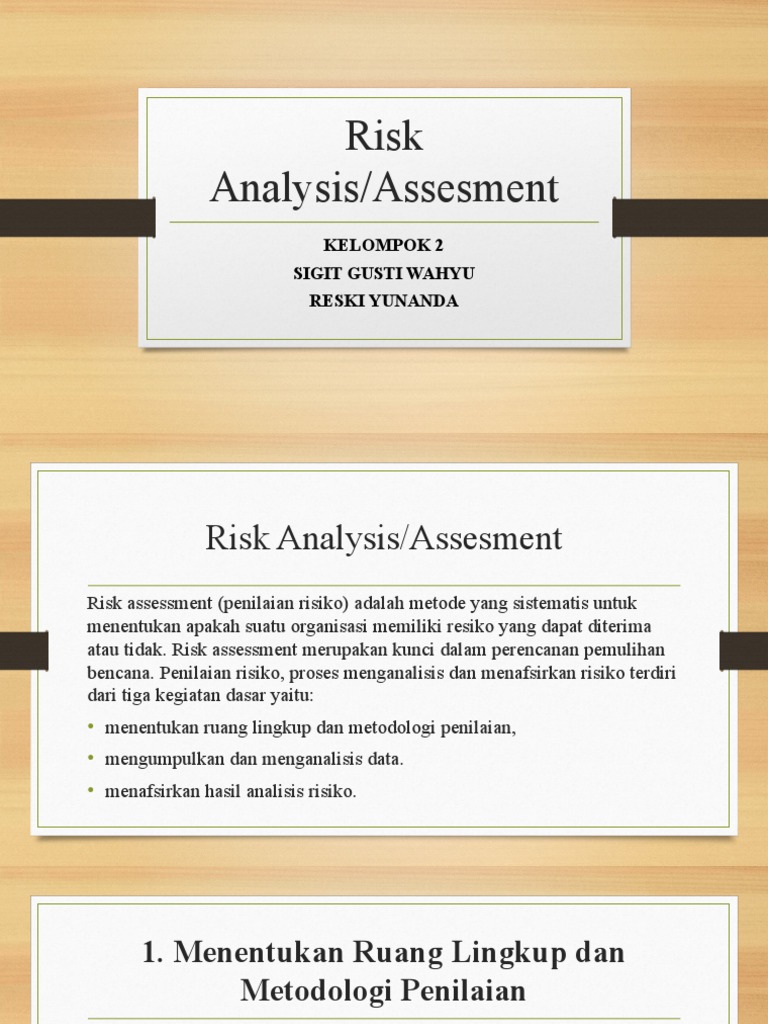 Risk Asessment | PDF | Komputer