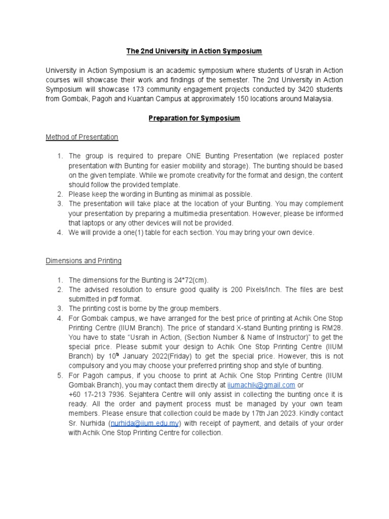 Symposium Announcement (Gombak & Pagoh)-SCSH 2163 | PDF | Computing