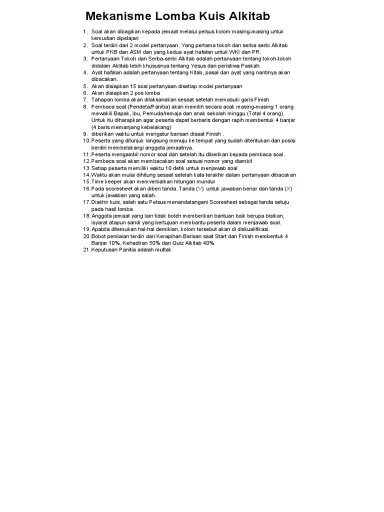 Kuis Alkitab Jalan Salib | PDF