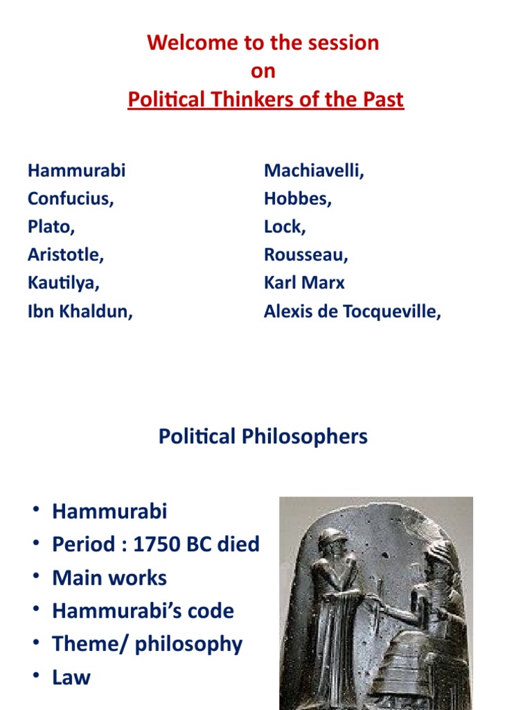 Great Political Thinkers of The Past | PDF | Political Philosophy | Plato