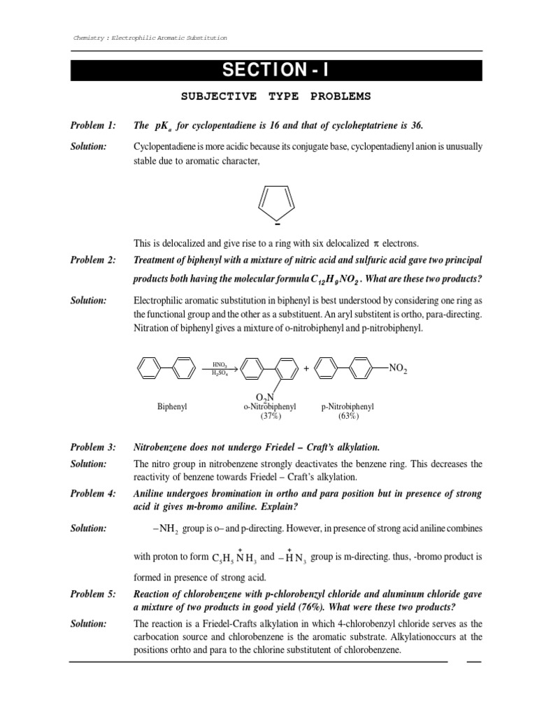 Electrophilic Aromatic Substitution-02 - Solved Problems | PDF
