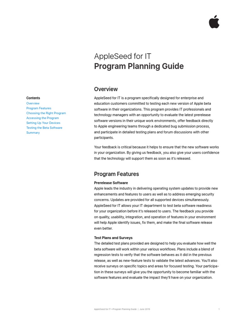 AppleSeed For IT Guide | PDF | Ios | Mac Os