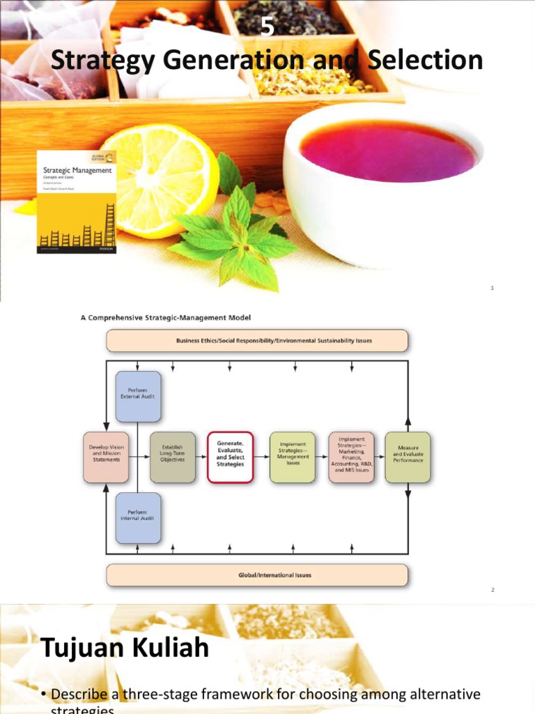 5 Strategy Generation and Selection | PDF | Swot Analysis | Business