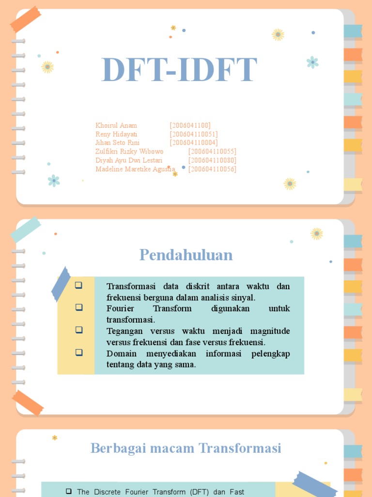 DFT dan FFT: Transformasi Sinyal Diskrit | PDF