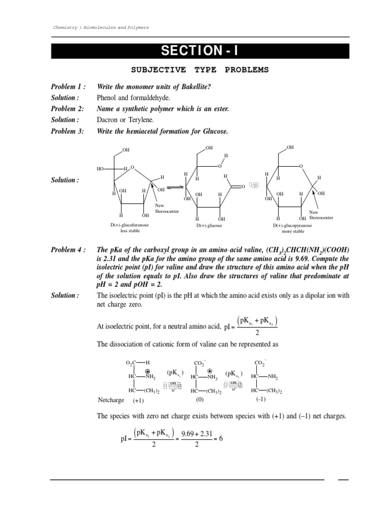 Biomolecules and Polymers-02 -Solved Problems | PDF | Glucose ...