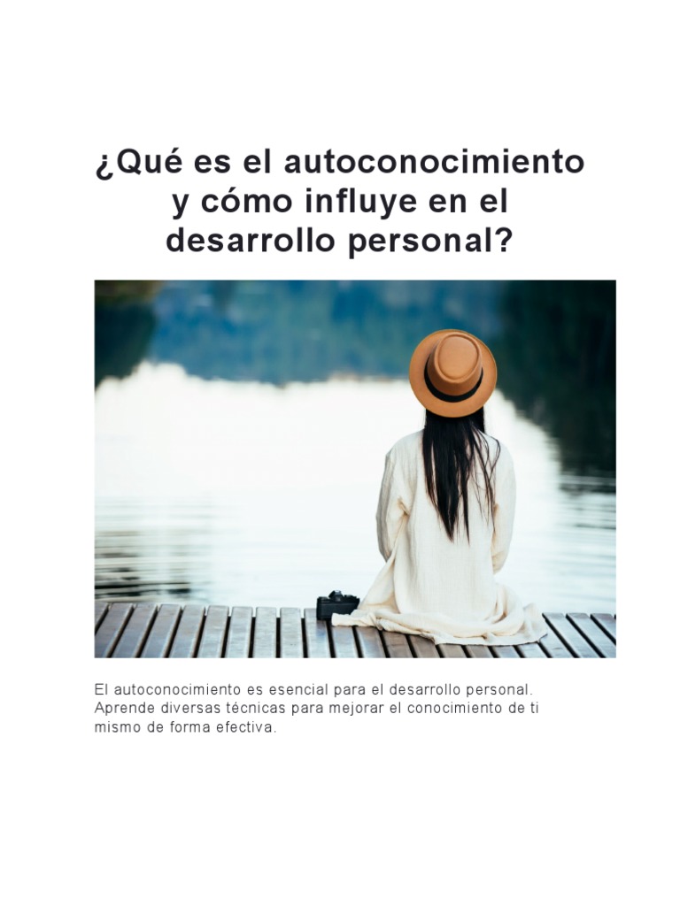 Autoconocimiento y Desarrollo Personal | PDF | Autoestima | Las emociones