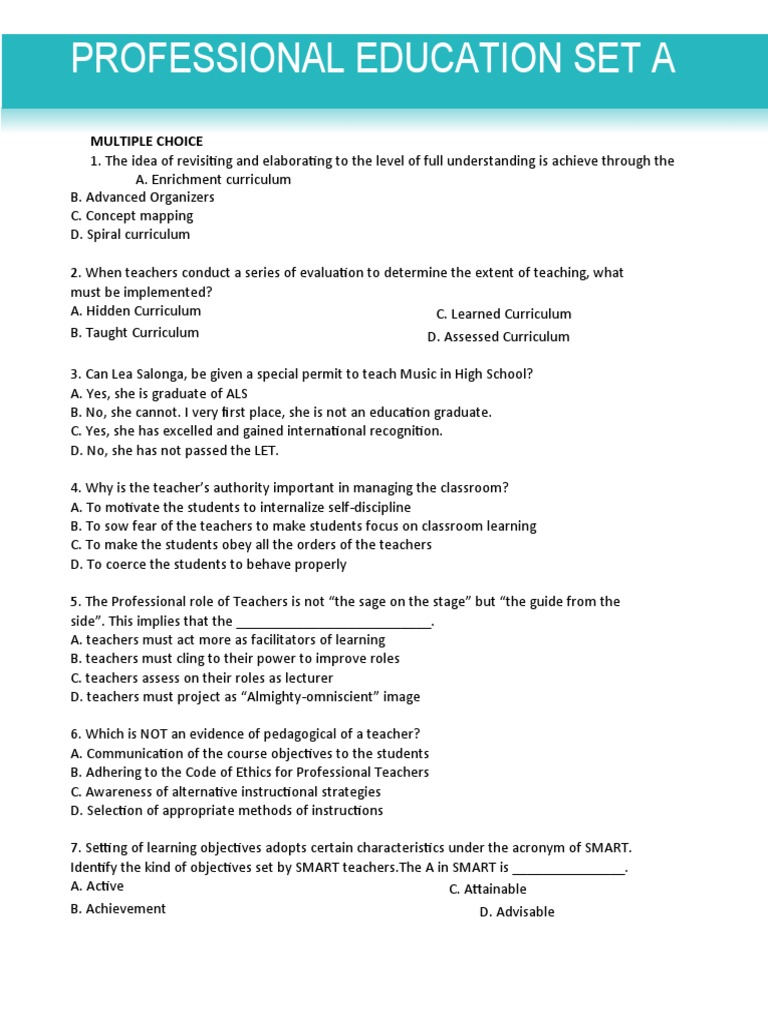 Teacher Professional Development Quiz | PDF | Teachers | Learning