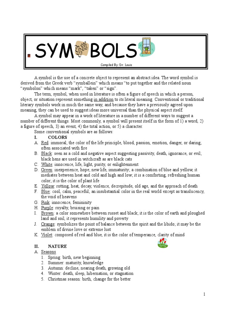 Understanding Literary Symbols | PDF