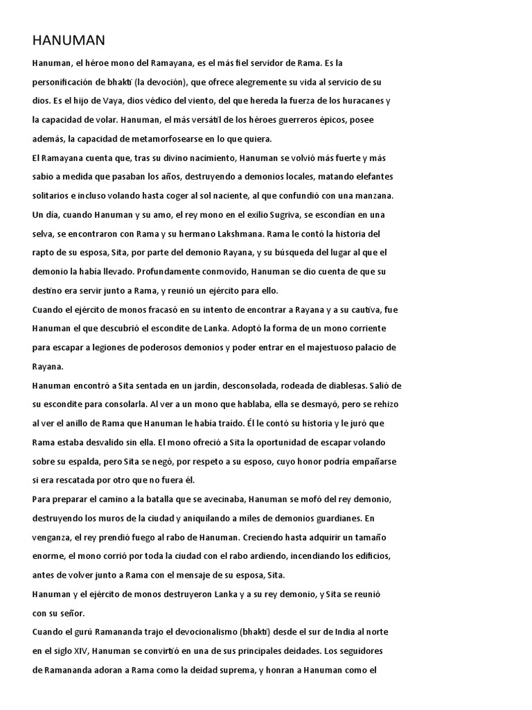 HANUMAN | PDF | Ramayana | Rama