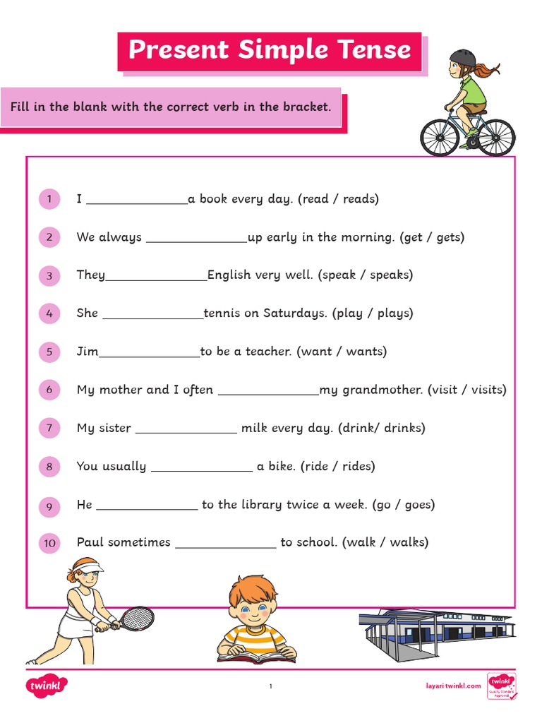 Present Simple Tense Worksheet | PDF