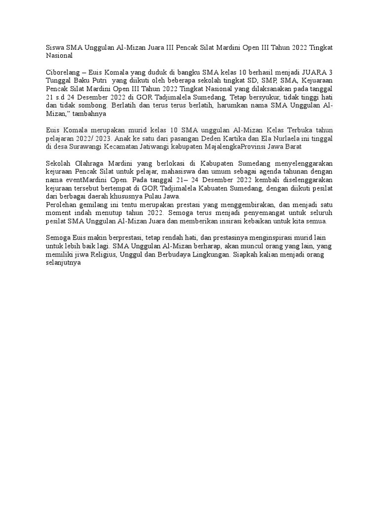 Silat Euis Komala | PDF