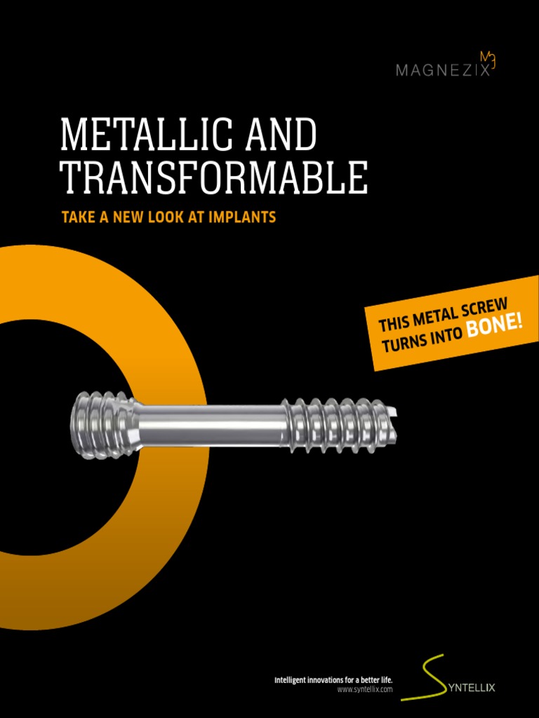 Magnezix CS Brochure For Doctor 02 | PDF | Implant (Medicine) | Ct Scan