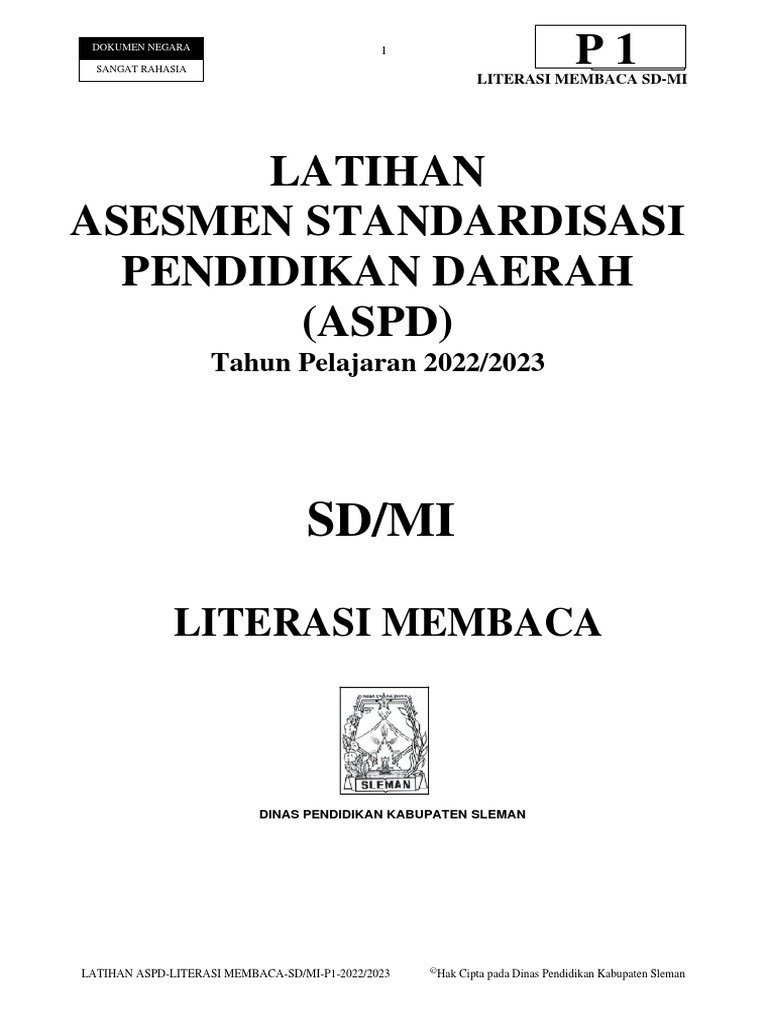 Soal - ASPDBK - TO1 - Literasi - Membaca Bi Us | PDF