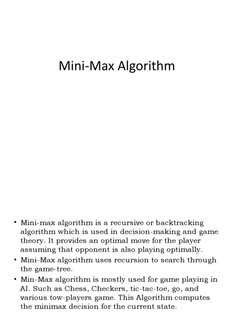 Mini Max Algorithm | PDF | Combinatorics | Mathematics Mini Max Algorithm | PDF | Combinatorics | Mathematics