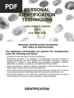 Personal Identification Techniques Module | PDF | Forensic Science ...