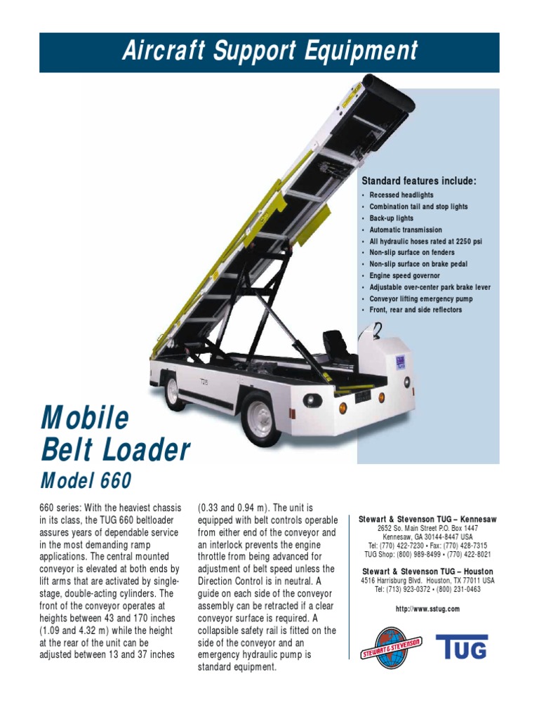 Model 660 Mobile Belt Loader Specs | PDF | Diesel Engine | Automotive ...