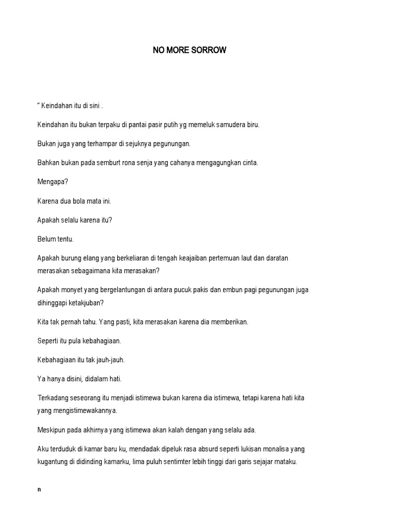 No More Sorrow | PDF