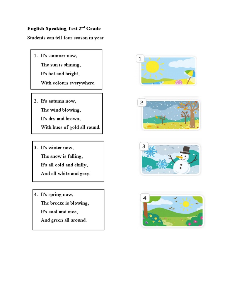 English Speaking Test Grade II | PDF | Language Arts & Discipline