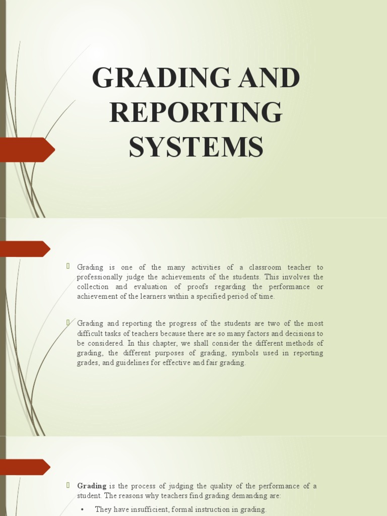 Grading and Reporting Systems Recovered | Download Free PDF ...