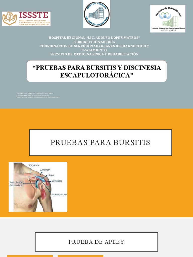 Bursitis Maniobras | PDF | Hombro | Medicina CLINICA