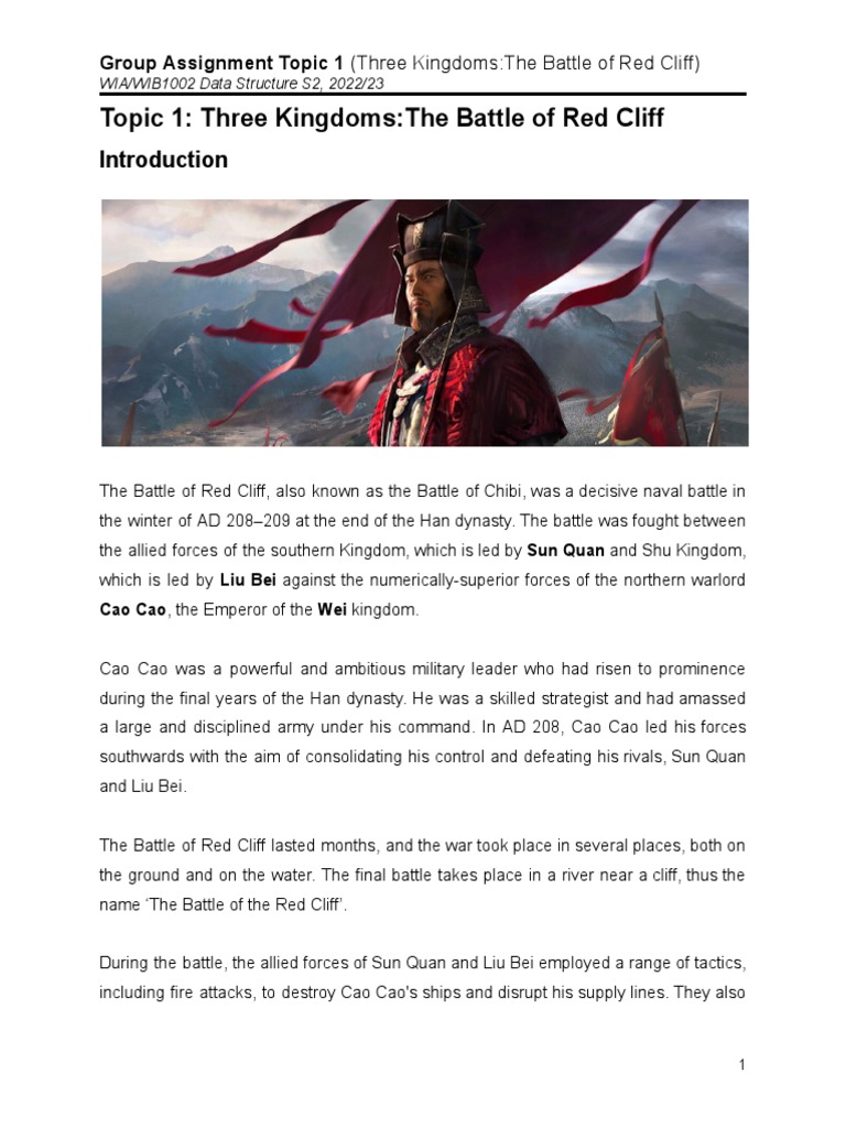 WIA1002 DS-Assignment-Topic1 | PDF | Three Kingdoms