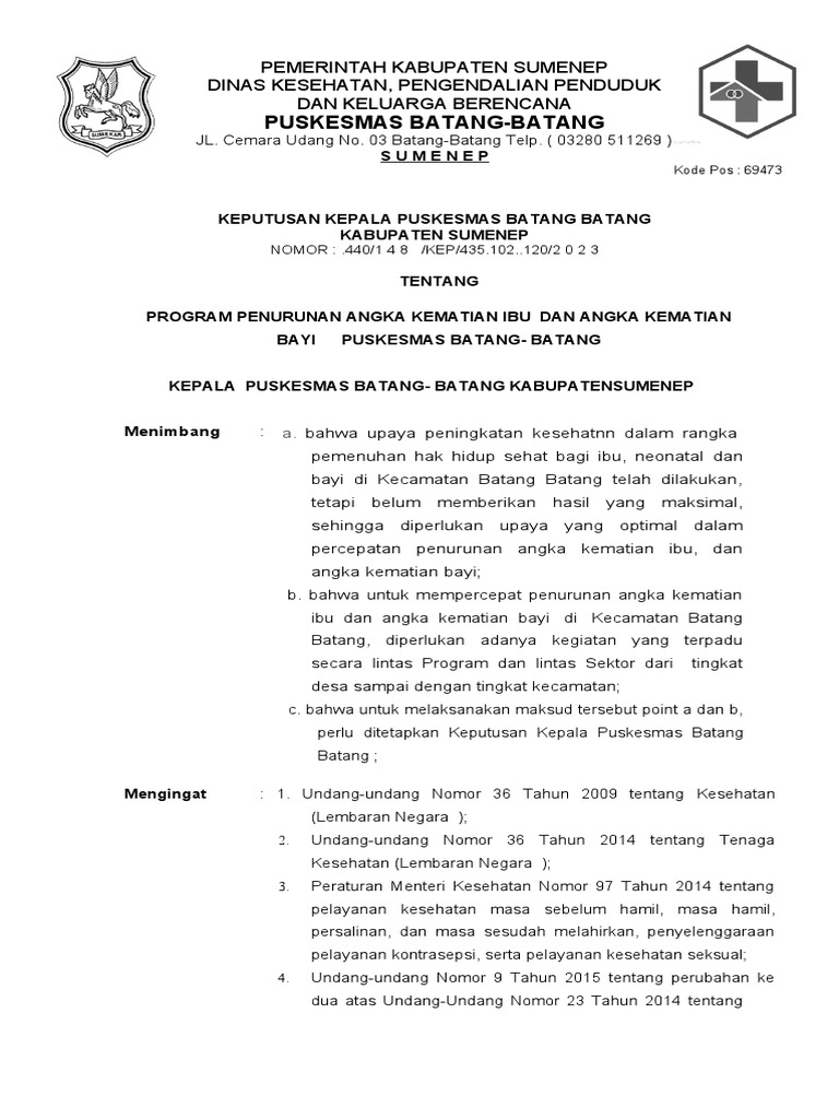 SK Penurunan Aki Akb | PDF