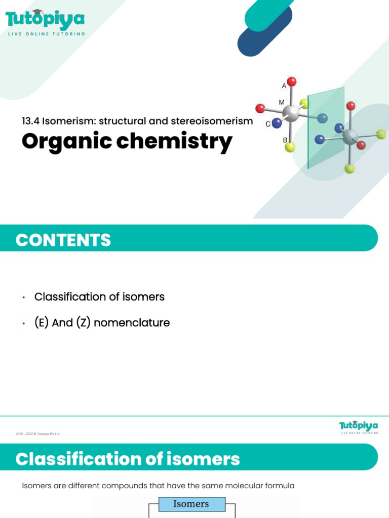 13.4 Isomerism Structural and Stereoisomerism | PDF | Isomer | Chirality (Chemistry)