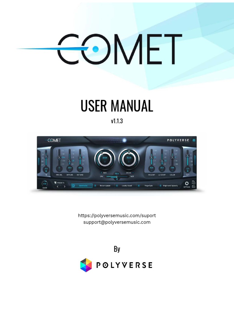 Comet VST User Manual v1.1.3 | PDF