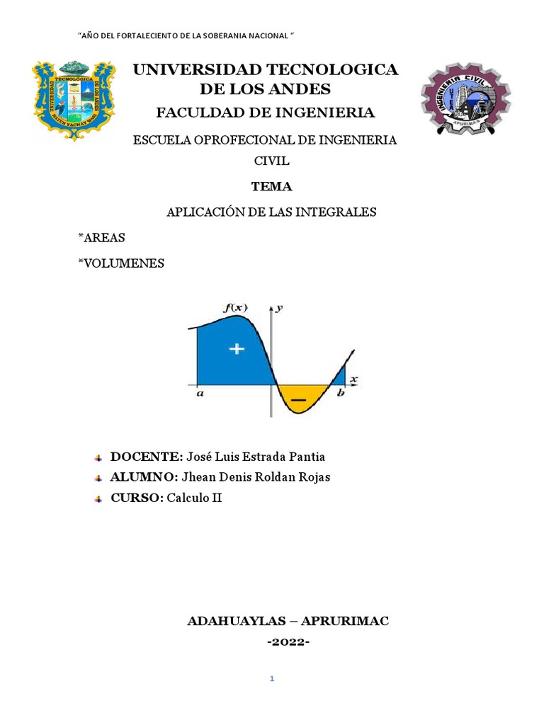 Calculo II Trabajo Monografico (DENIS ROLDAN) | PDF | Integral ...