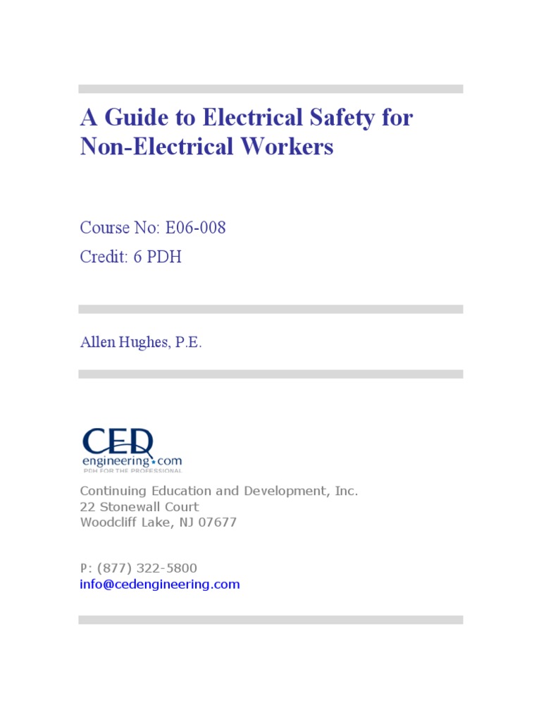 A Guide To Electrical Safety in Construction and Industry | PDF | Electrical Resistance And ...