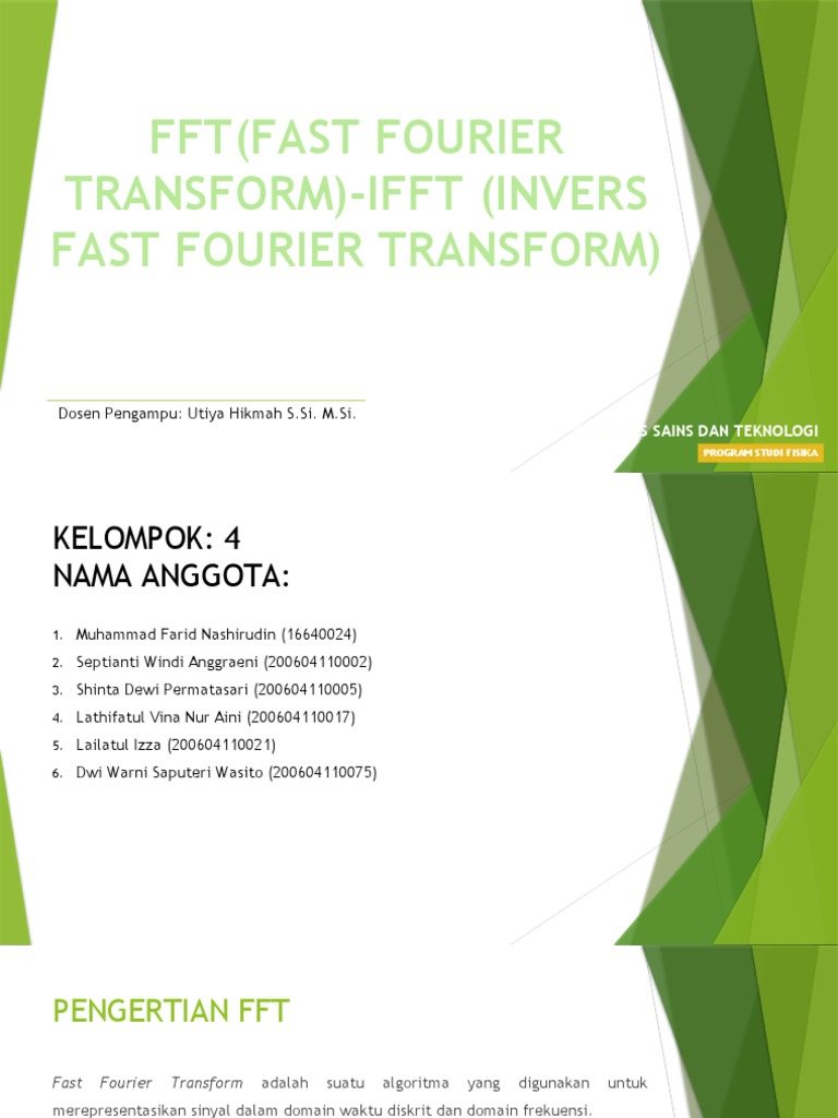 FFT-IFFT - Kelompok 4 - Pengolahan Sinyal | PDF