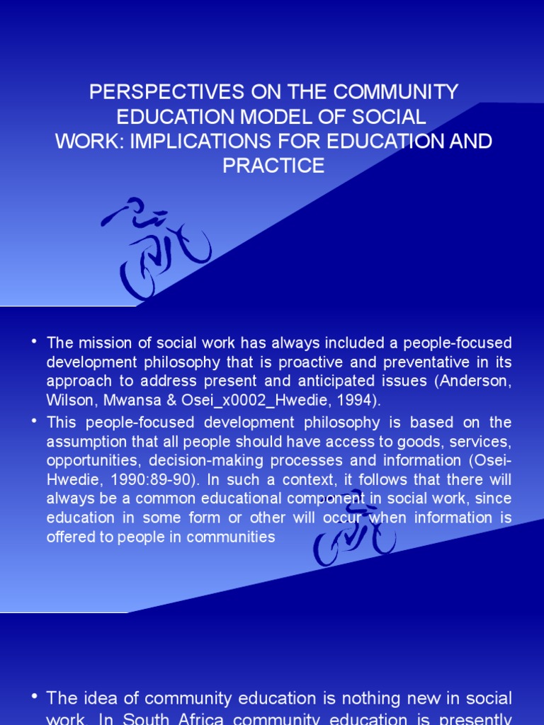 Perspectives On The Community Education Model of Social | PDF | Social ...