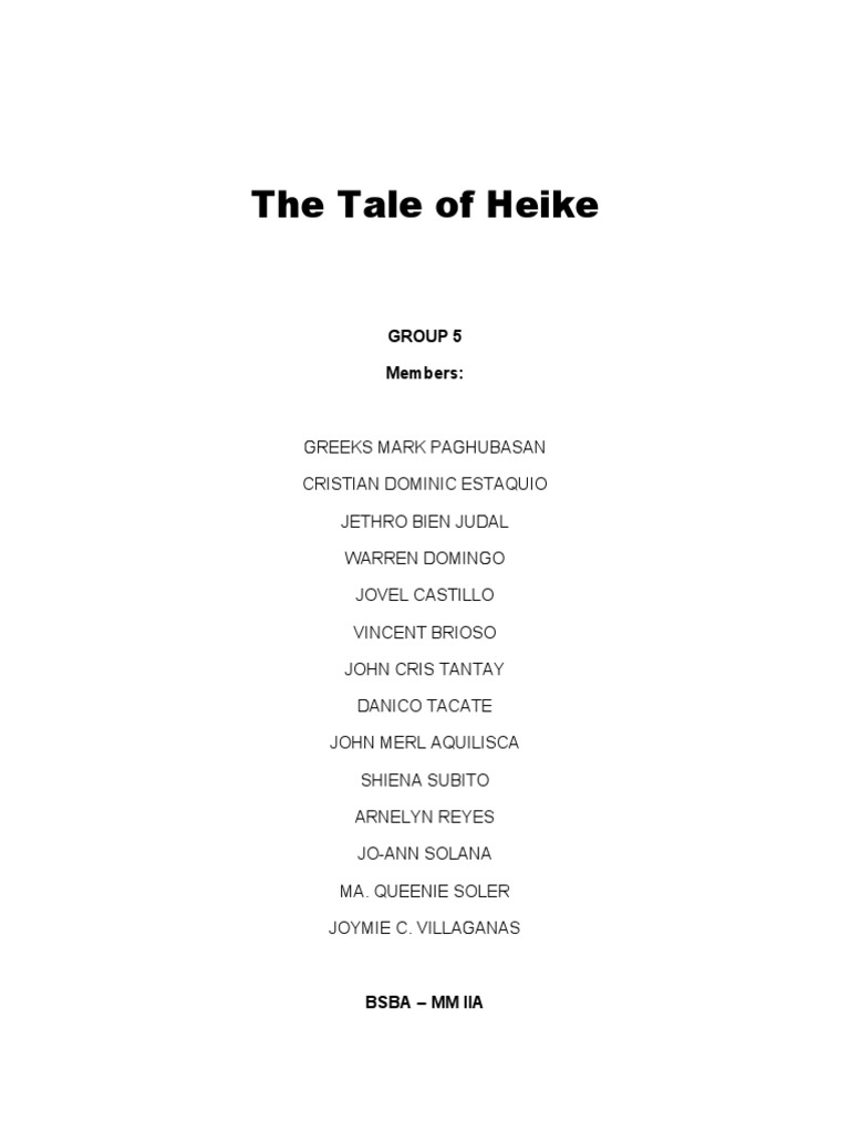 The Tale of Heike | PDF