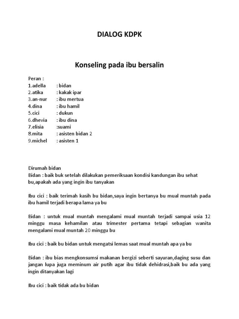 Dialog KDPK | PDF