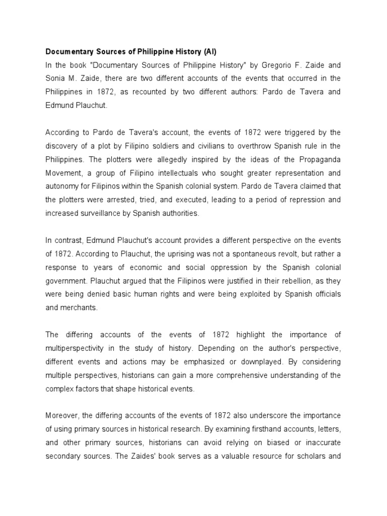 Differing Accounts of The Events of 1872 | PDF