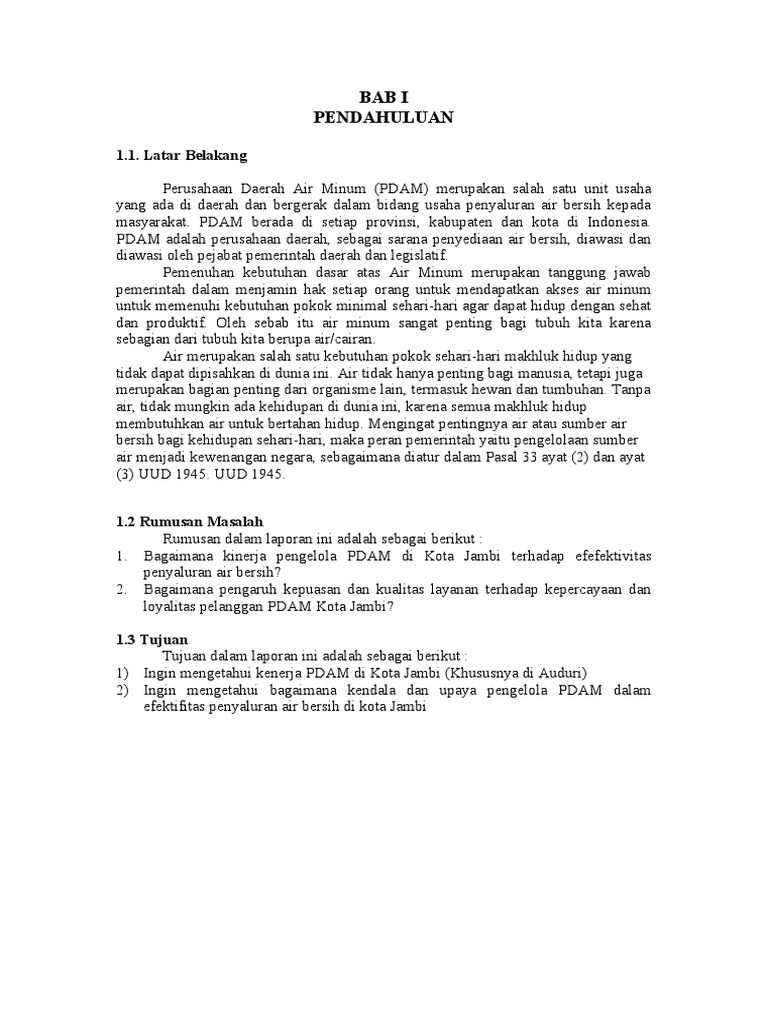 Bab 1 Pdam | PDF