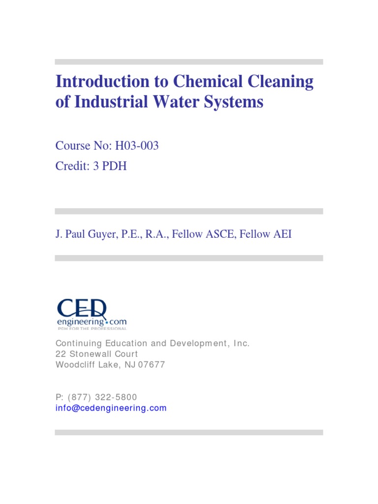 An Introduction To Chemical Cleaning of Industrial Water Systems R1 ...